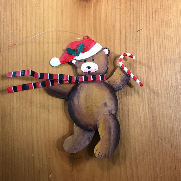 Hand Crafted | Holiday | Hand Painted Metal Teddy Bear Ornament | Poshmark